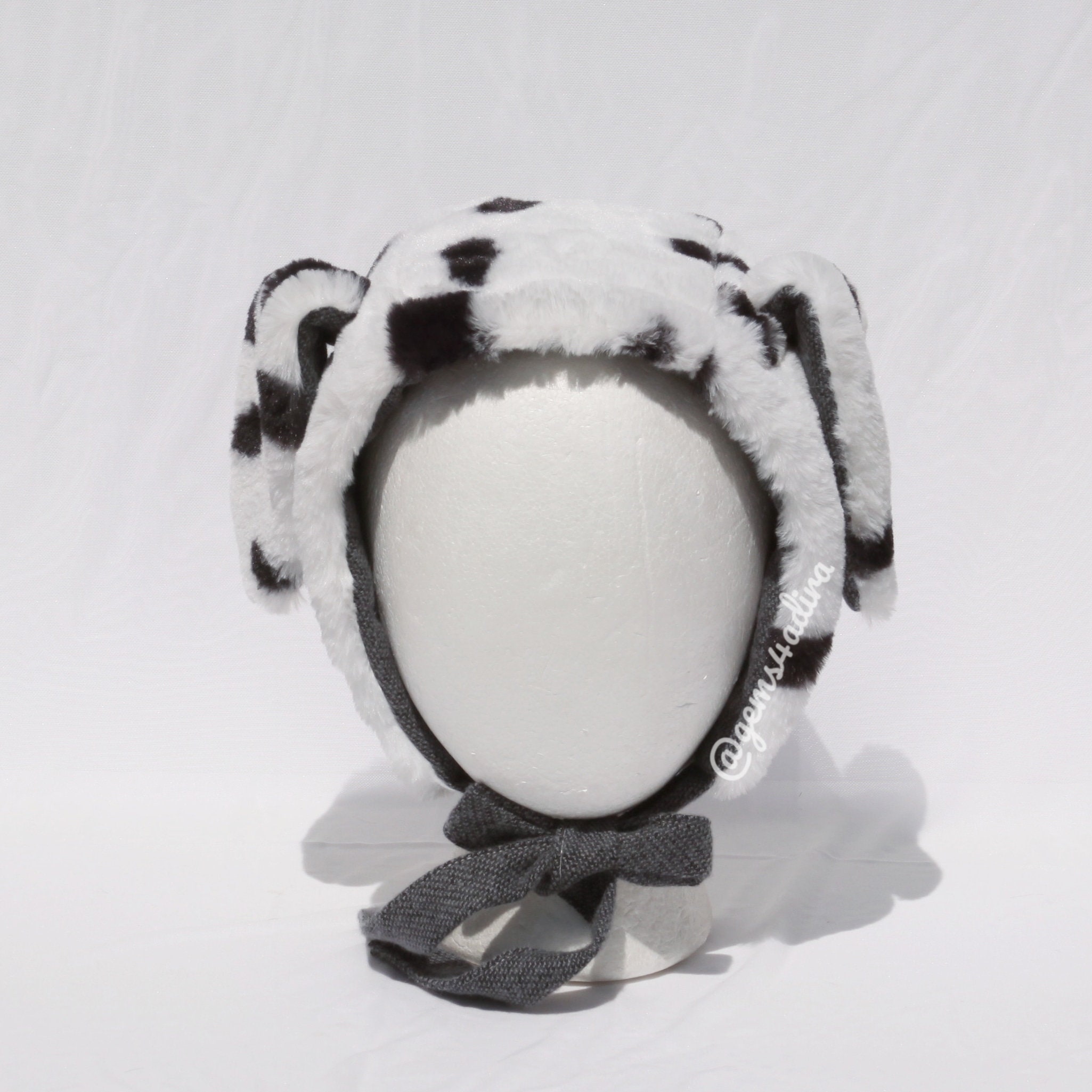 Dalmatian Hat/baby Bonnet/dalmation Bonnet/black and White - Etsy