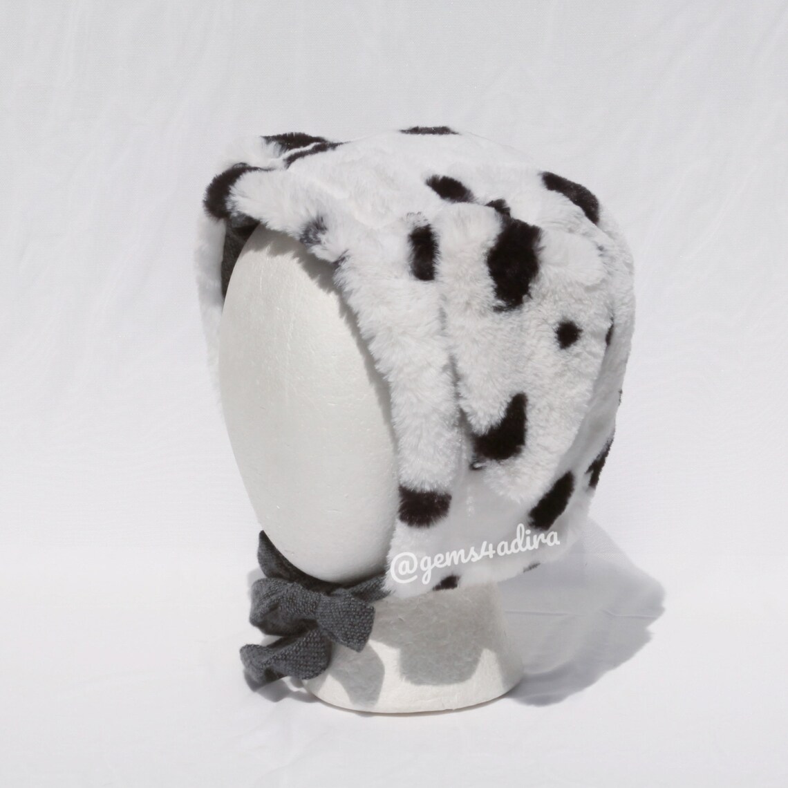 Dalmatian Hat/baby Bonnet/dalmation Bonnet/black and White - Etsy