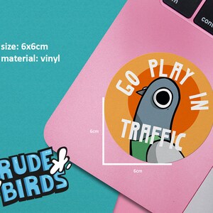 Rude Birds - Round Die Cut Vinyl Sticker 6x6cm - Etsy