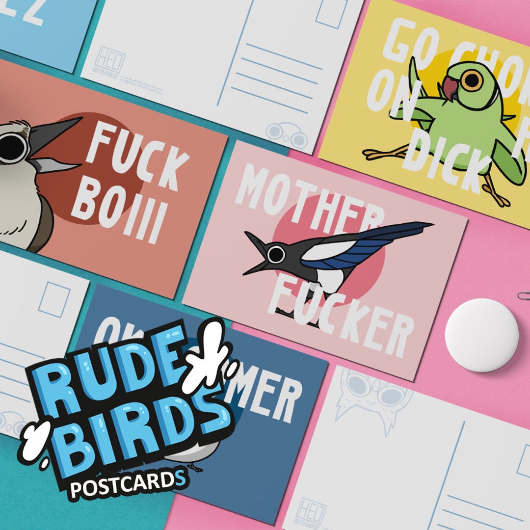 Rude Birds - Postcards - Etsy