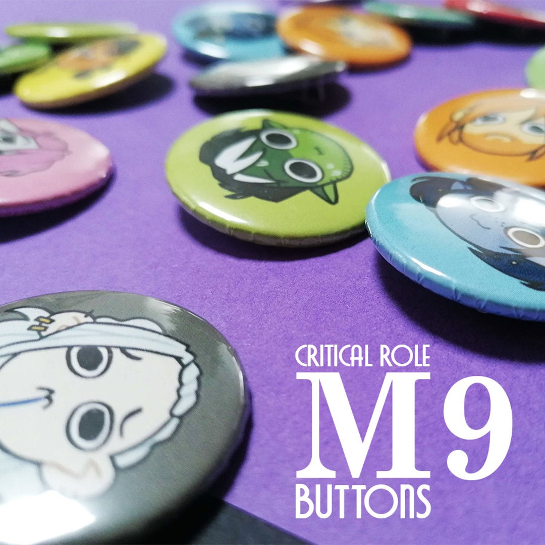 Critical Role the Mighty Nein M9 Buttons - Pins - Etsy