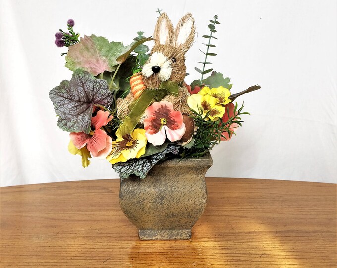 Pansy Flower Arrangement Spring Silk Flower Centerpiece - Etsy