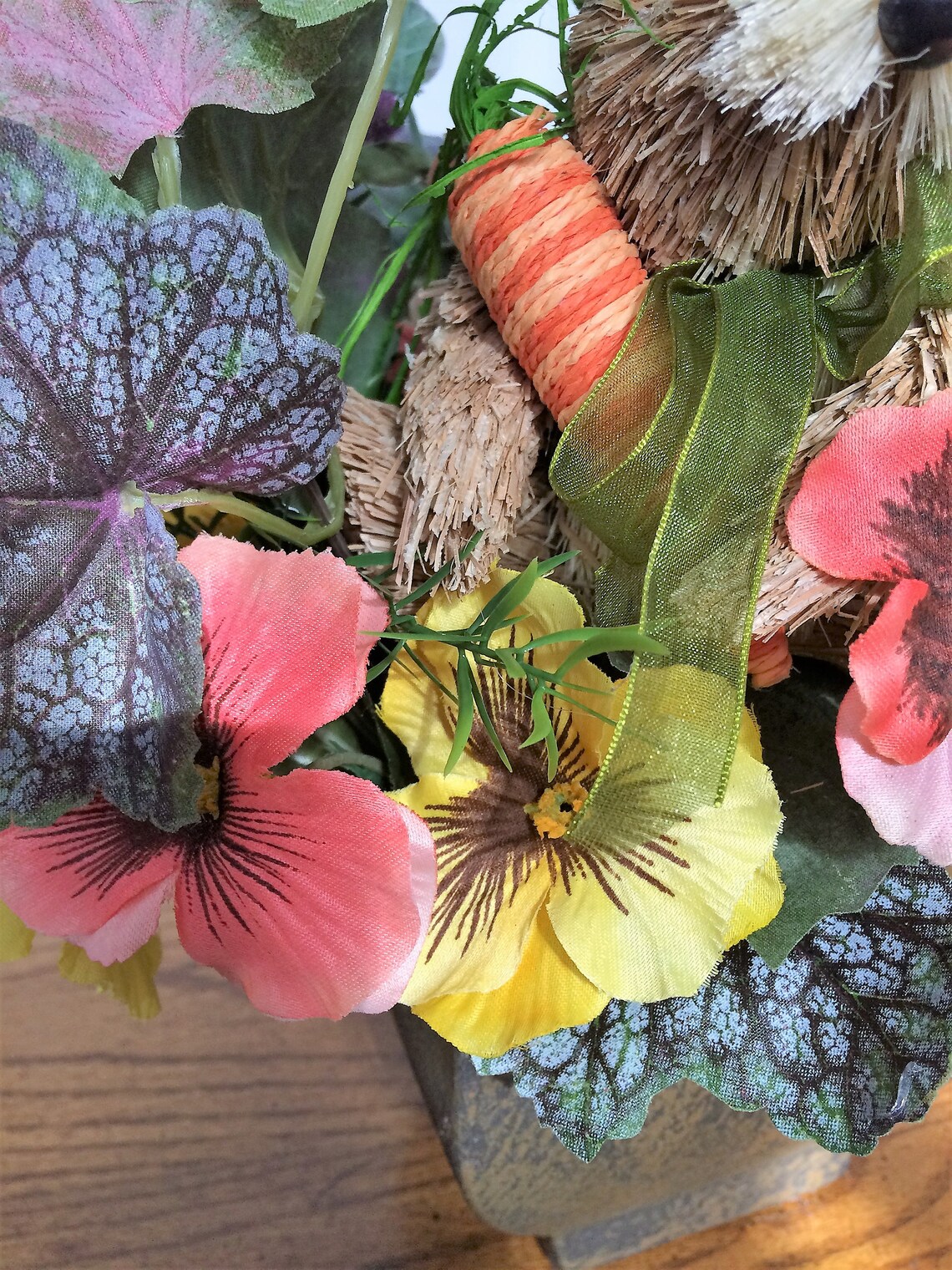 Pansy Flower Arrangement Spring Silk Flower Centerpiece | Etsy