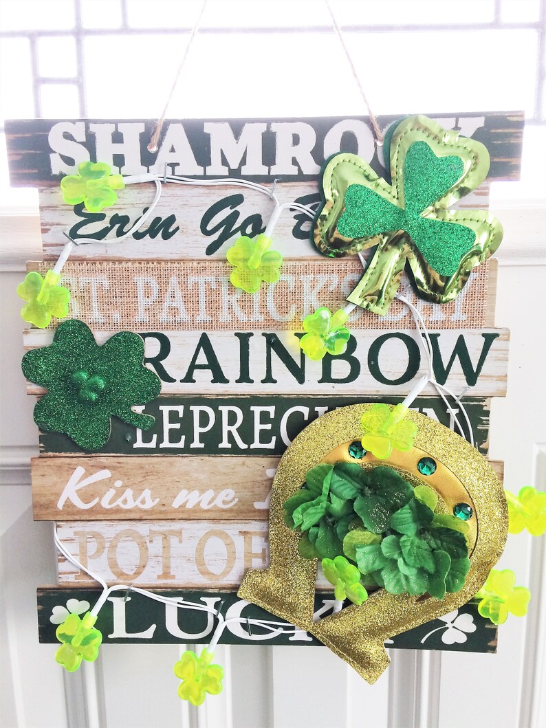 Front Door Hanger St Patricks Day Door Hanger Irish Etsy