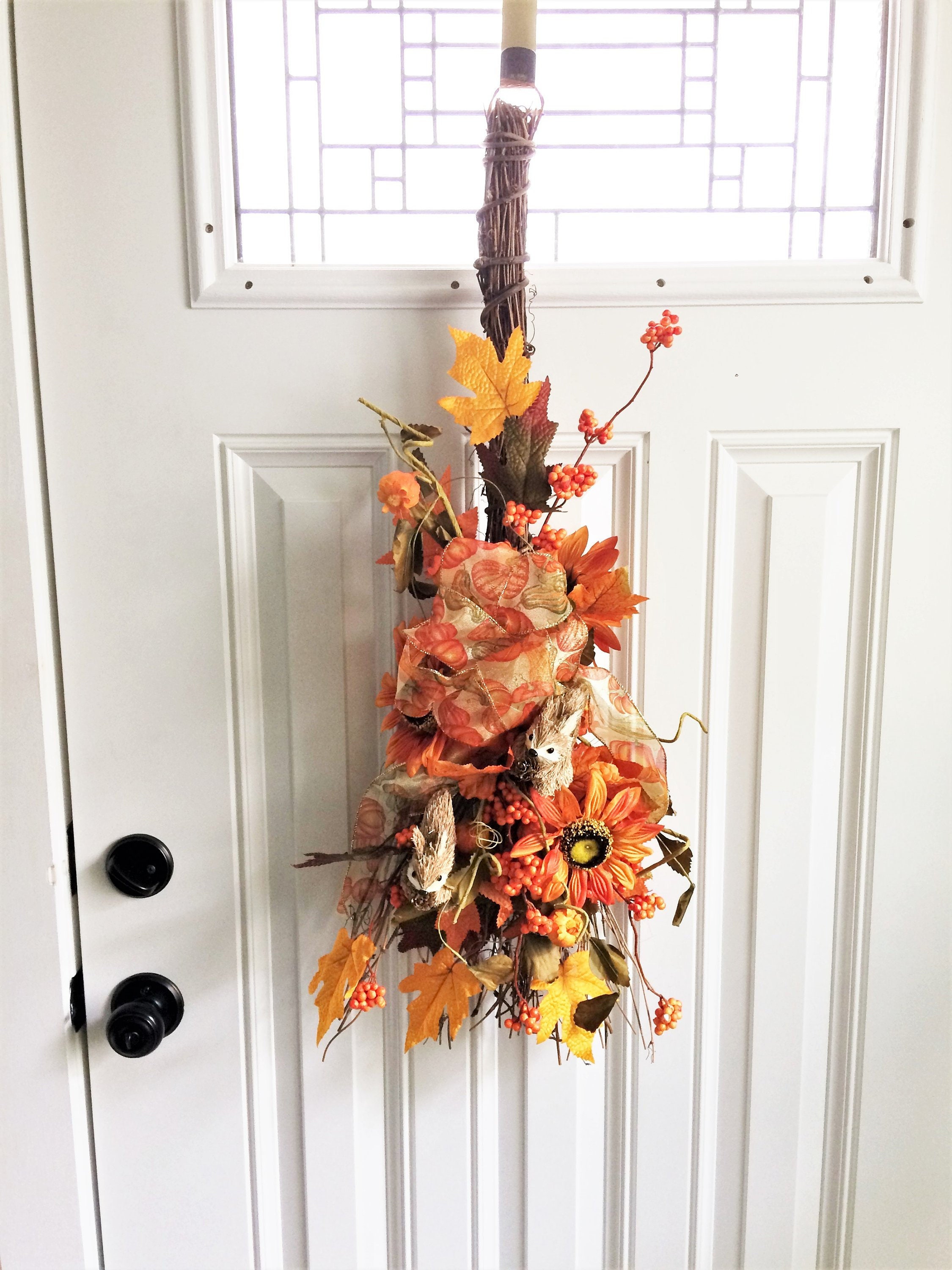 Thanksgiving Swag Fall Swag Autumn Swag Rustic Swag Door Decor ...