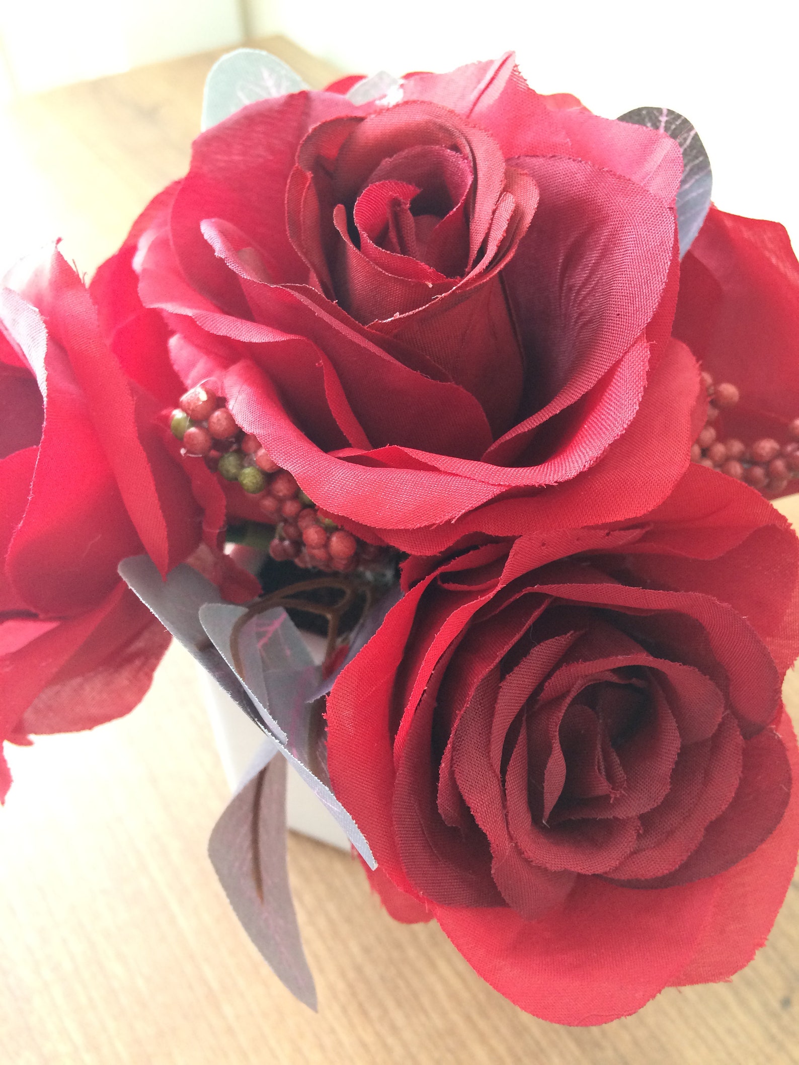 Mini Rose Flower Arrangement Artificial Centerpiece Silk | Etsy