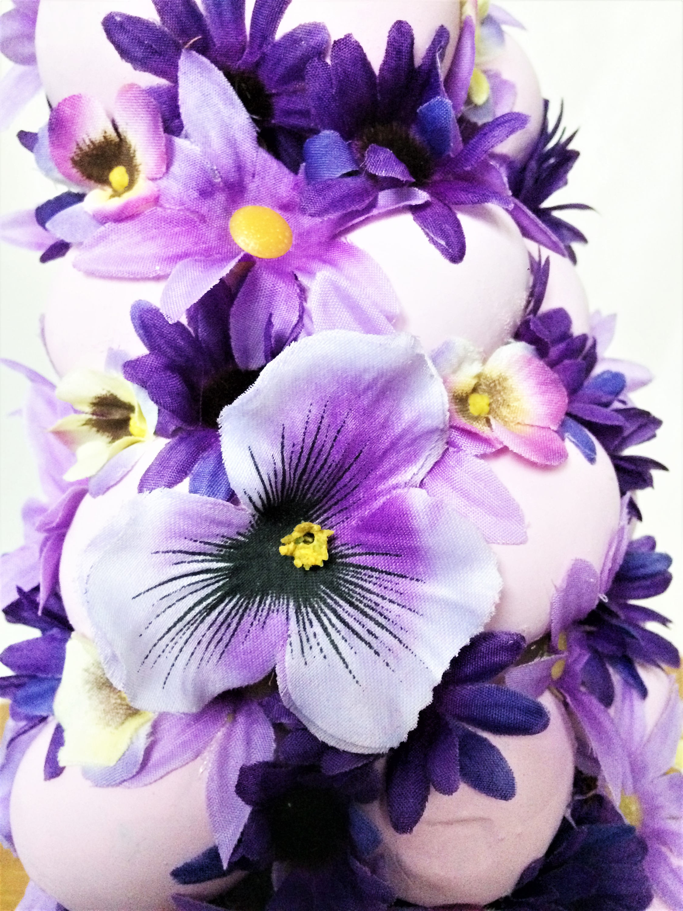 Lavender Pansy Easter Centerpiece: Hand-painted Floral Arrangement - Etsy
