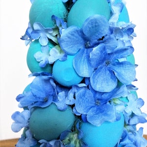 Blue Hydrangea Flower Arrangement, Spring Silk Flower Centerpiece ...