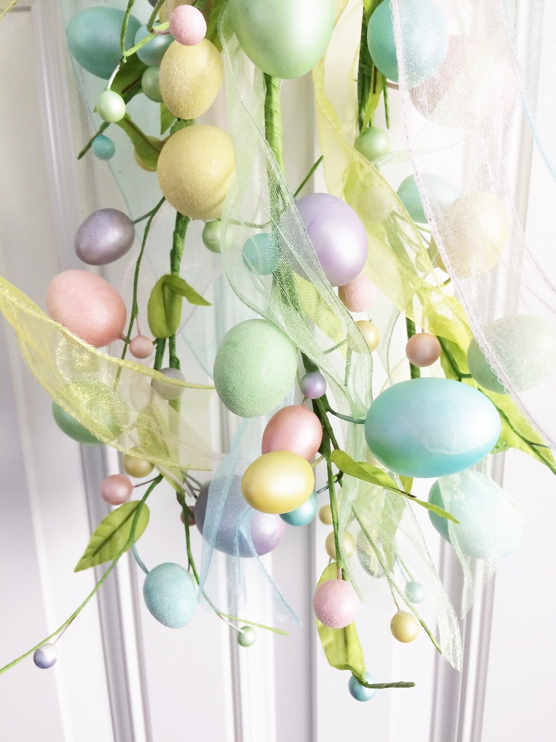 Easter Bunny Swag Front Door Swag Easter Swag Spring Door | Etsy