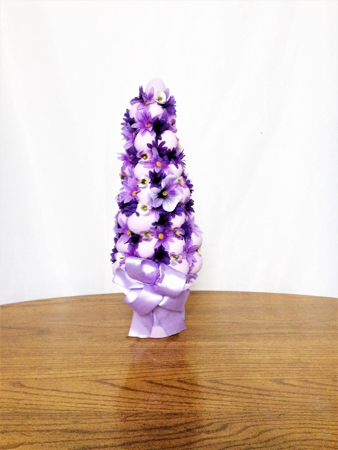 Lavender Pansy Easter Centerpiece: Hand-painted Floral Arrangement - Etsy