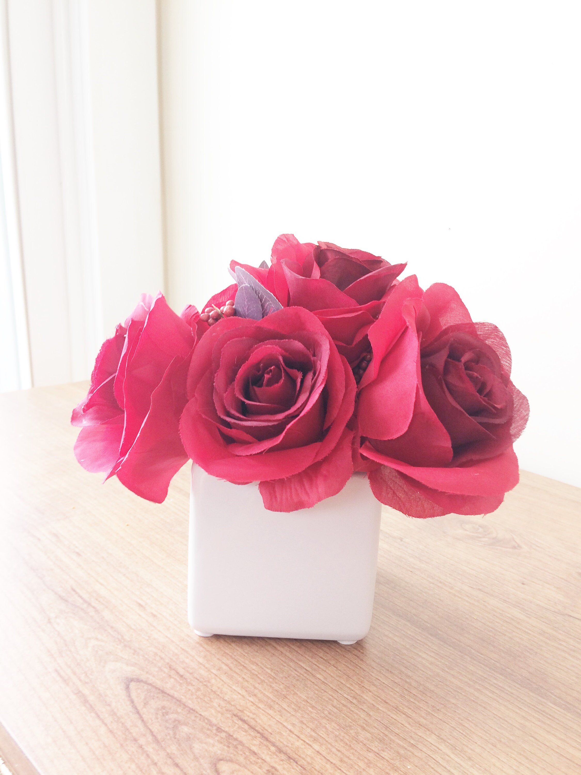 Mini Rose Flower Arrangement Artificial Centerpiece Silk | Etsy