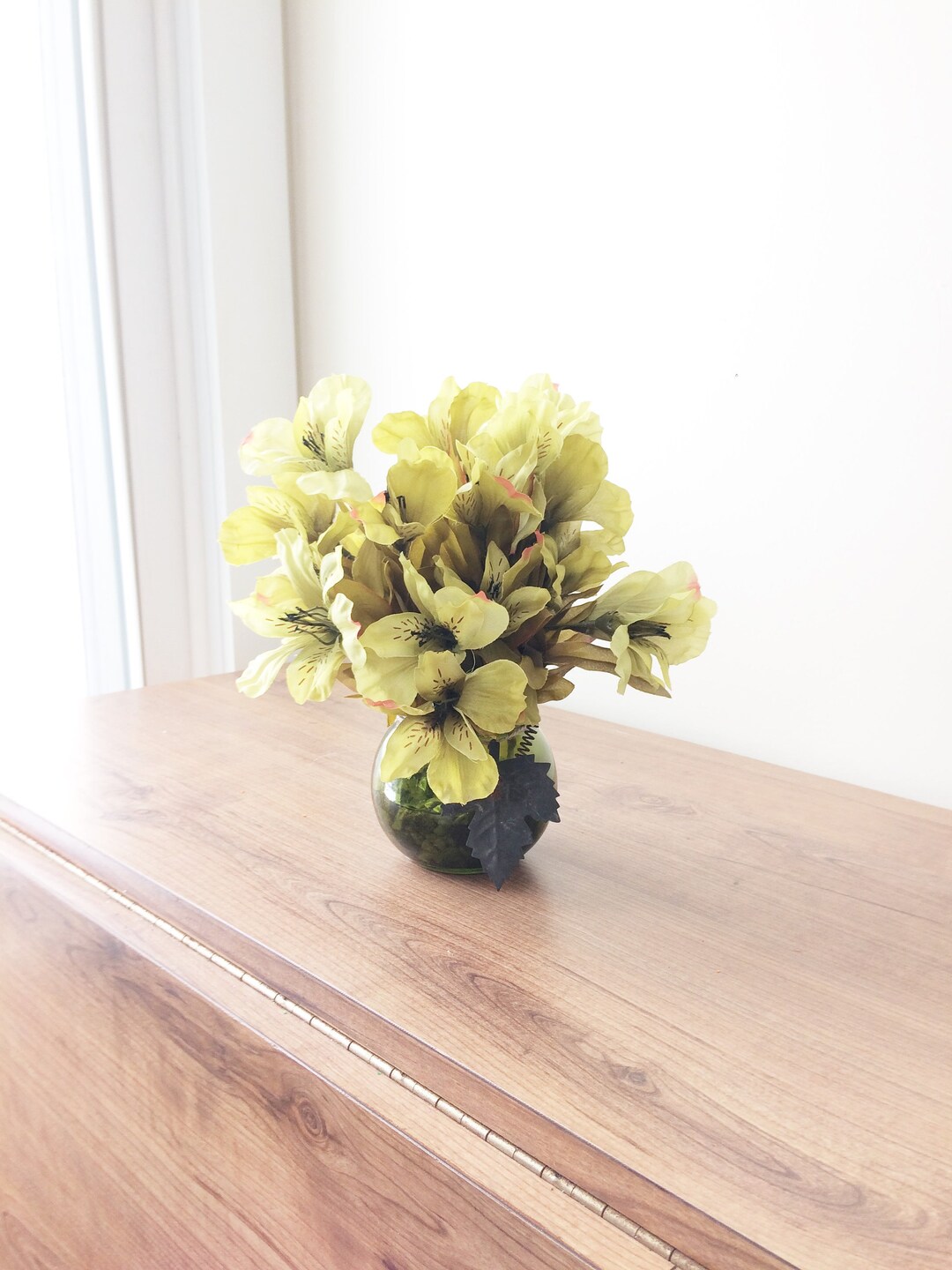 Silk Tiger Lily Flower Arrangement: Fall Table Centerpiece - Etsy