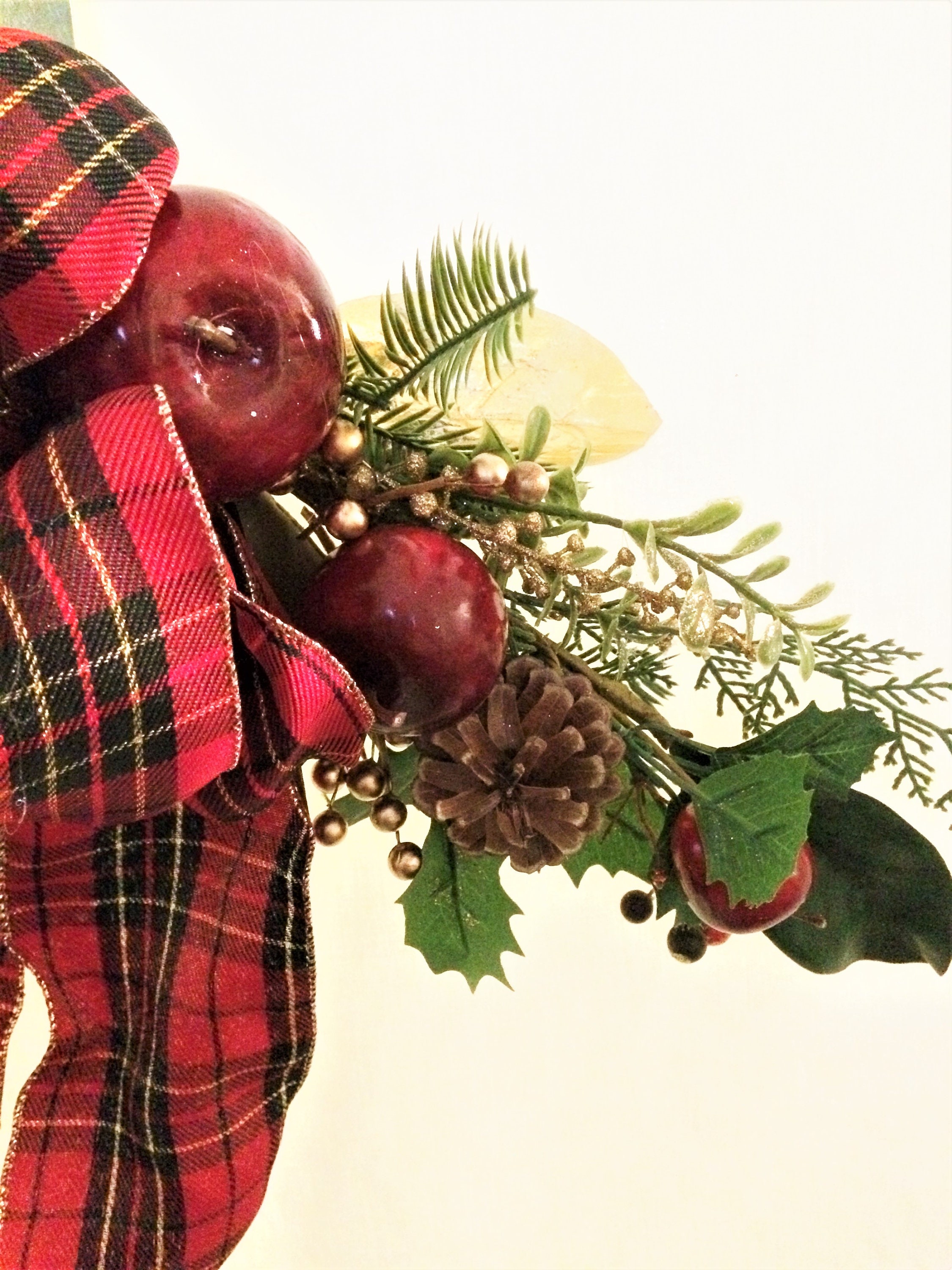 Red Apple Swag Front Door Swag Winter Swag Door Swag | Etsy