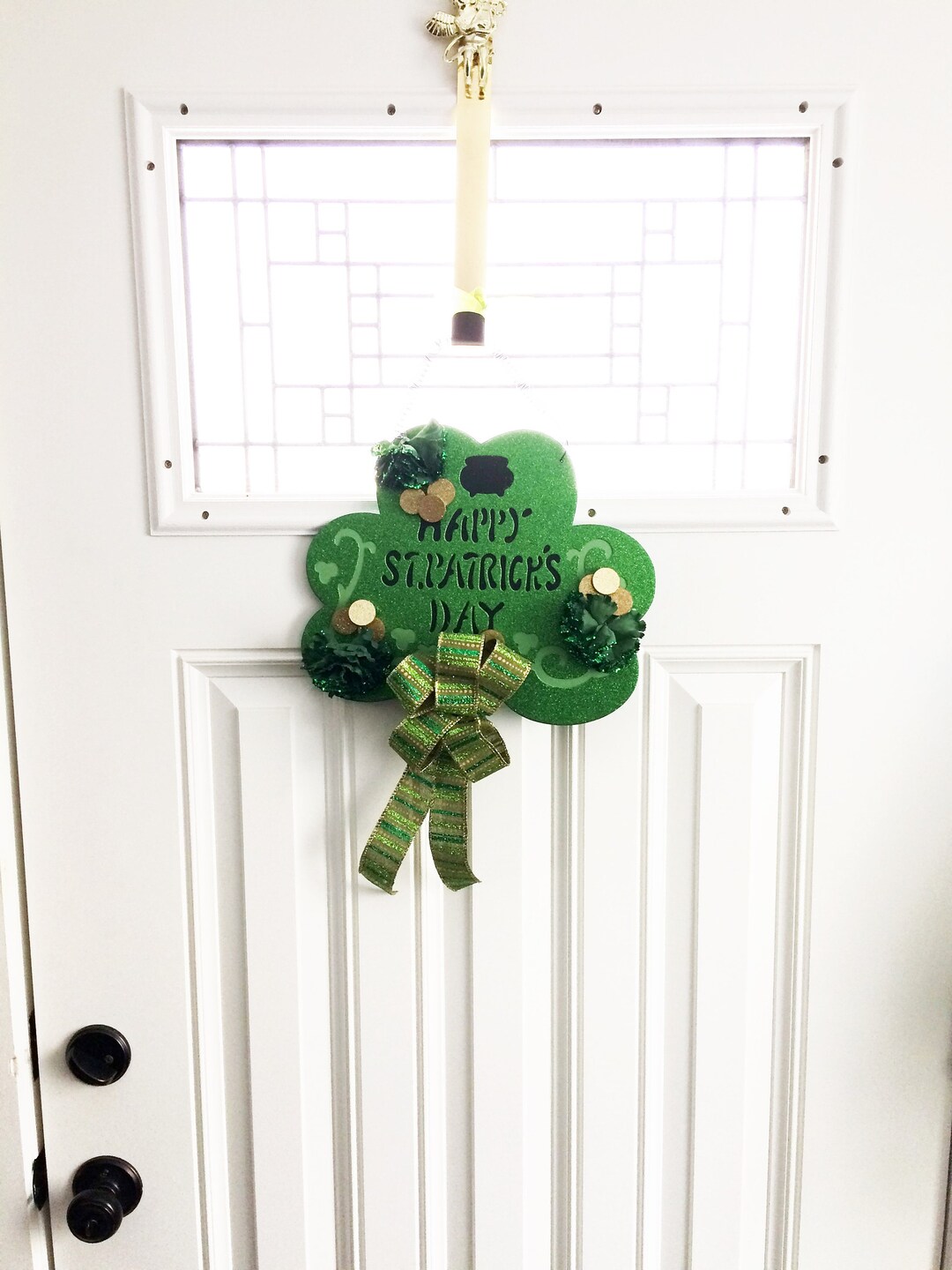 Spring Door Hanger, Shamrock Door Hanger, St. Patrick's Day Door Hanger ...