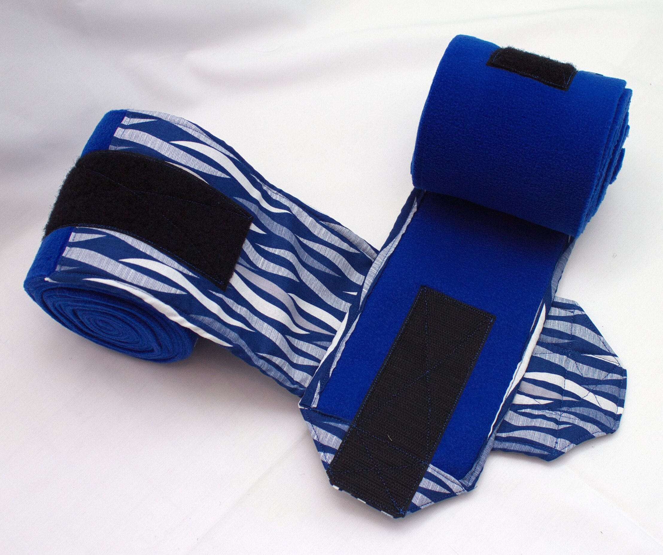 Royal Blue Polo Wraps With Pattern, Equine Leg Wraps, Horse Wraps for ...