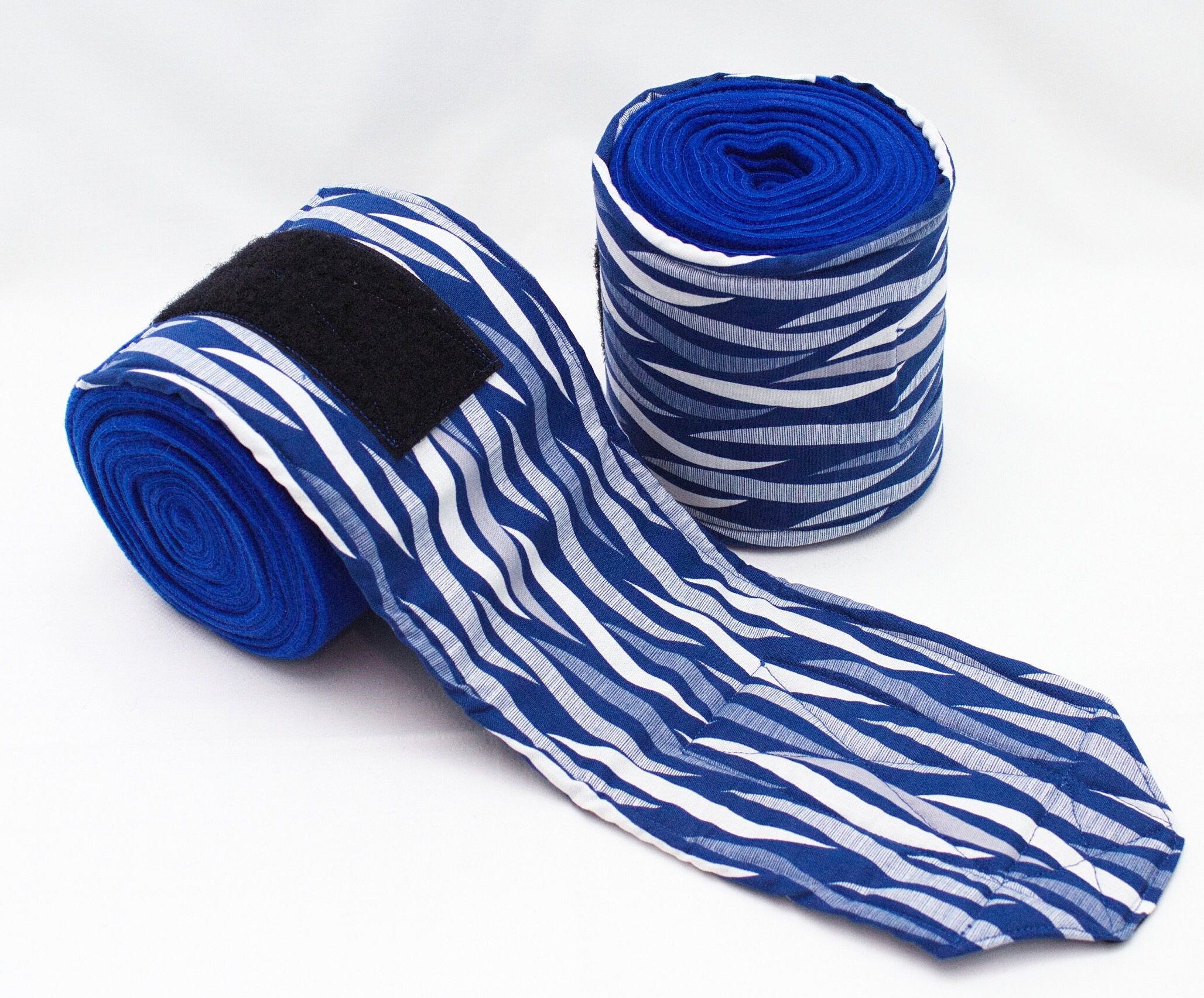 Royal Blue Polo Wraps With Pattern, Equine Leg Wraps, Horse Wraps for ...