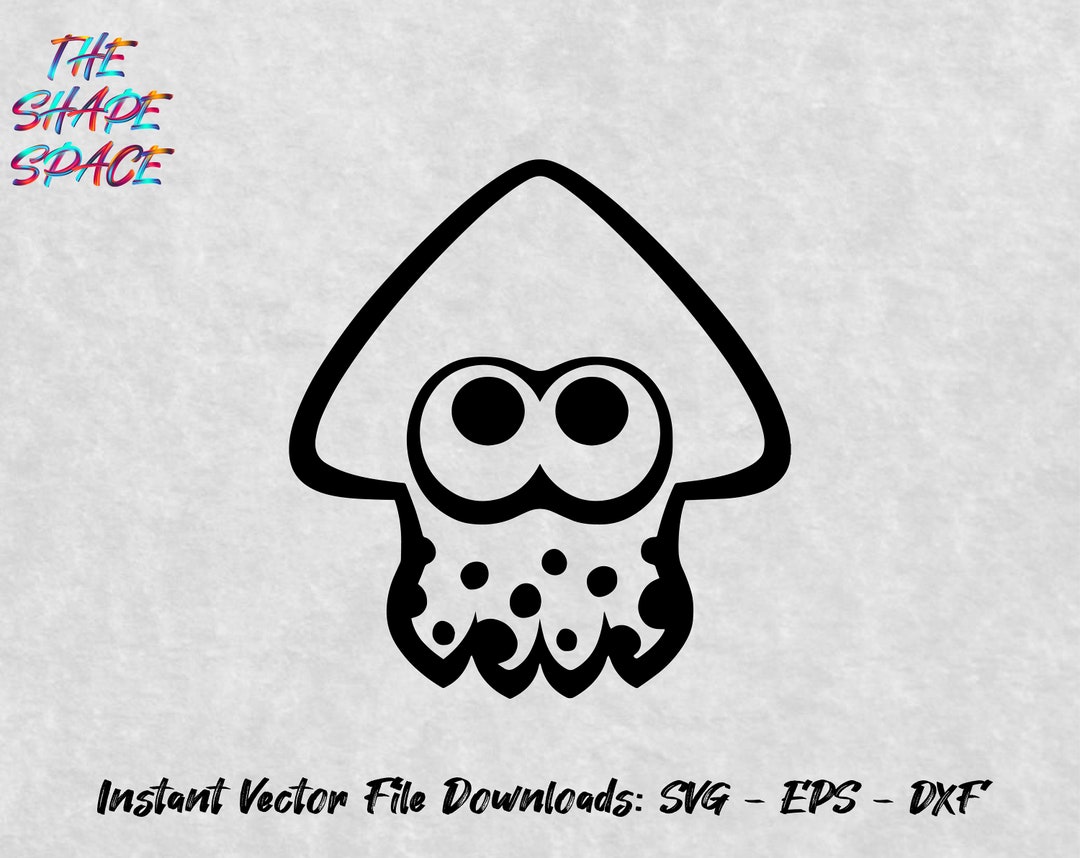 Splatoon 2 Squid Logo - Instant Vector Download - SVG EPS DXF Files - Digital Download ...