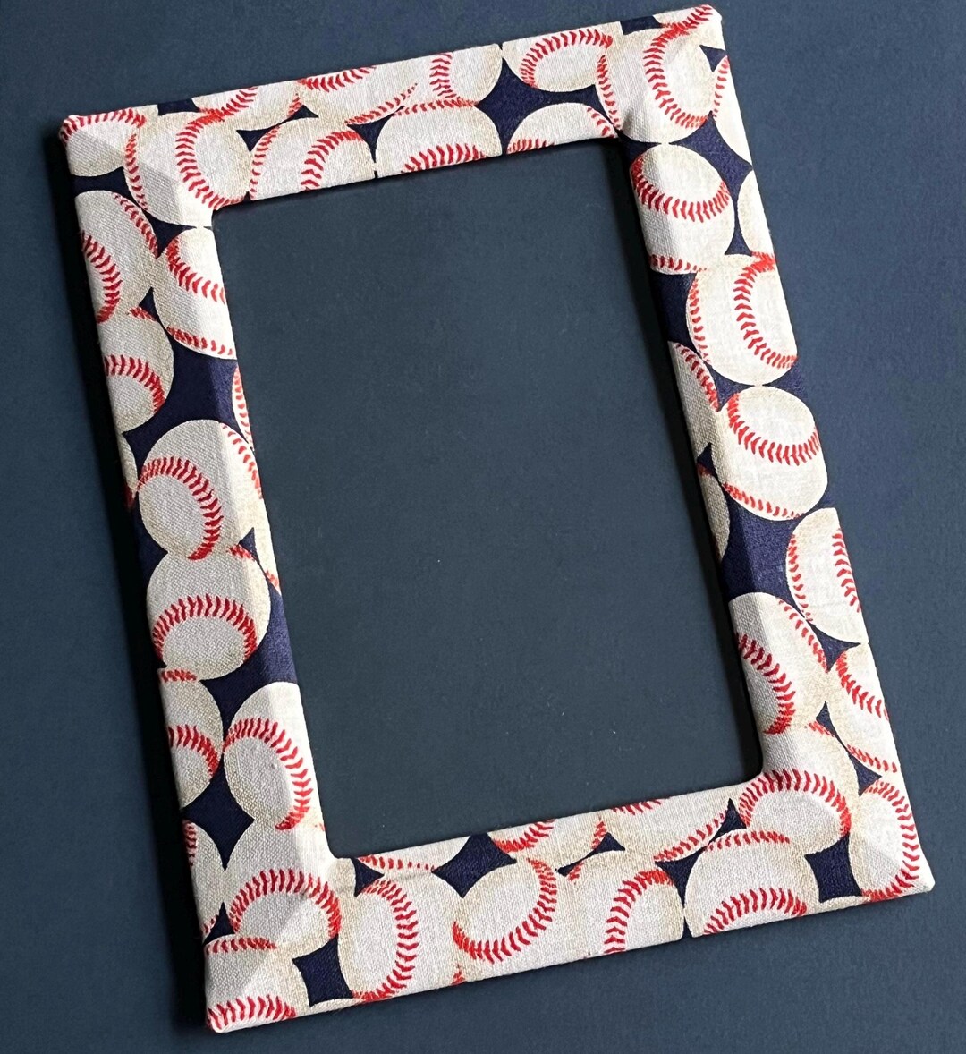 Baseball Print Fabric-covered Photo Frame - Etsy