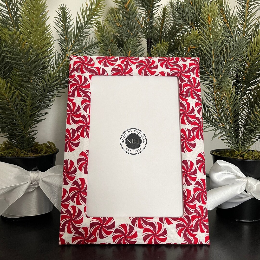 Peppermint Fabric-covered Photo Frame - Etsy