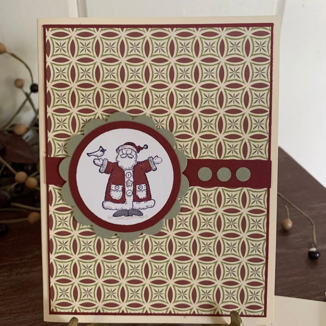 Santa & Cardinal DIY Card Kit - Etsy