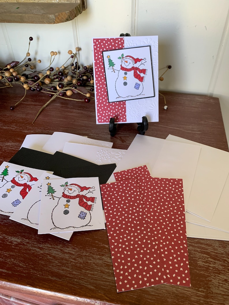 Stampin up Snowman Card Kit - Etsy