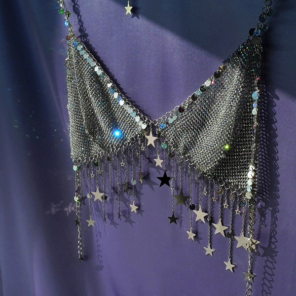 Silver Star Bra - Etsy