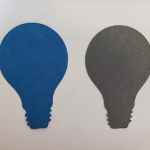 Light Bulb Shape Card Stock Paper Cut Out | Etsy