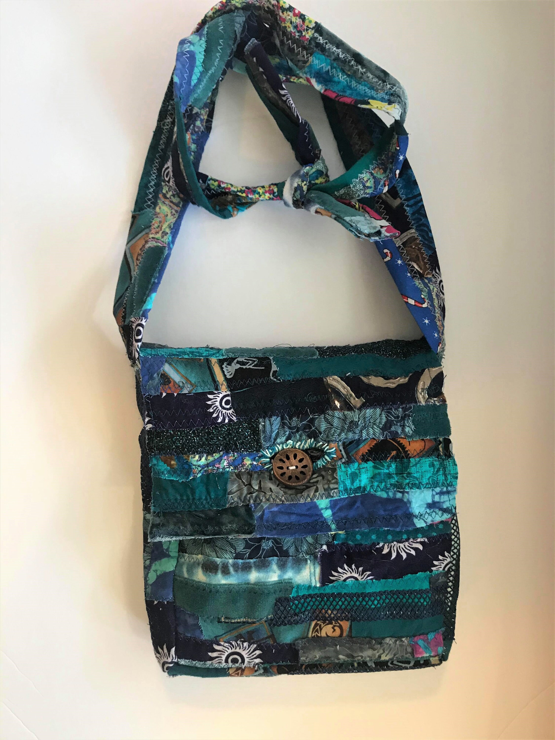 Bohemian Bag Small Gypsy Purse Gypsy Fabric Bag Boho Crossbody Bag Blue ...