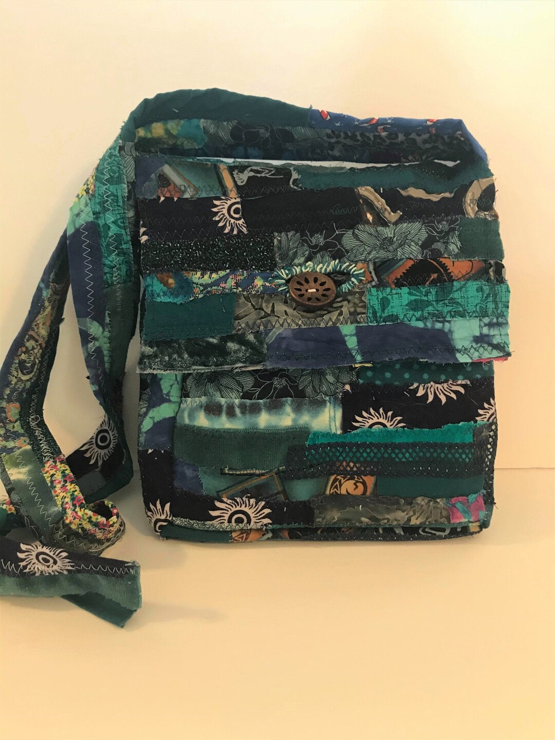 Bohemian Bag Small Gypsy Purse Gypsy Fabric Bag Boho Crossbody Bag Blue ...