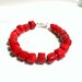 Red Coral Bracelet, Coral Jewelry, December Birthstone, Red Bracelet ...