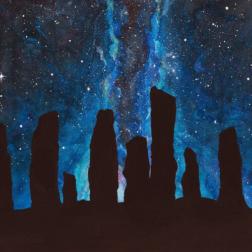 Digital Outlander Standing Stones Watercolor Painting of - Etsy