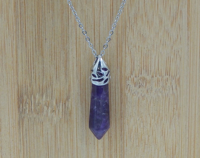 Amethyst Pendulum Amethyst Pendulum Necklace - Etsy
