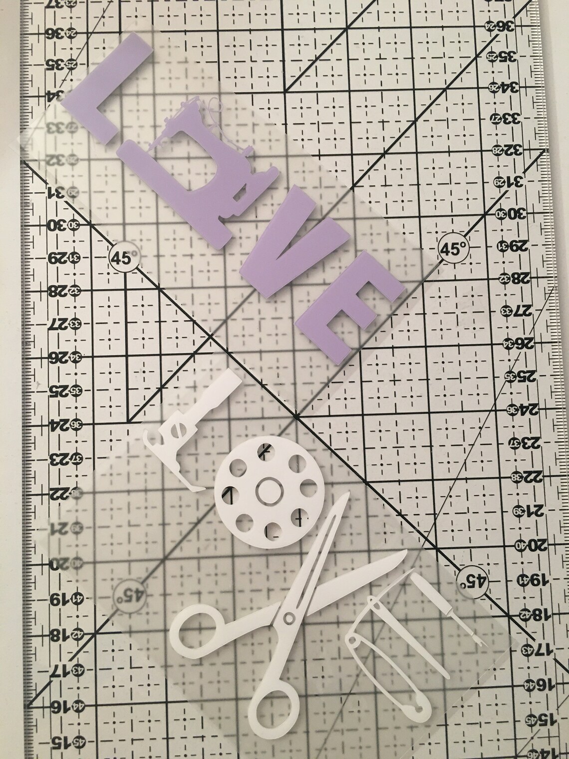 Plotter Cut File SVG DXF With Sew Love, Love, Dicted, Sewing, Sew ...