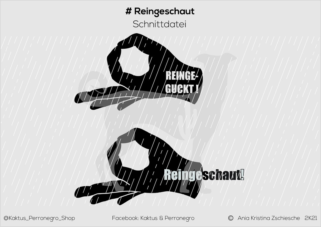 Plotter Cut File SVG DXF With Reingeschaut Punk Rebel - Etsy