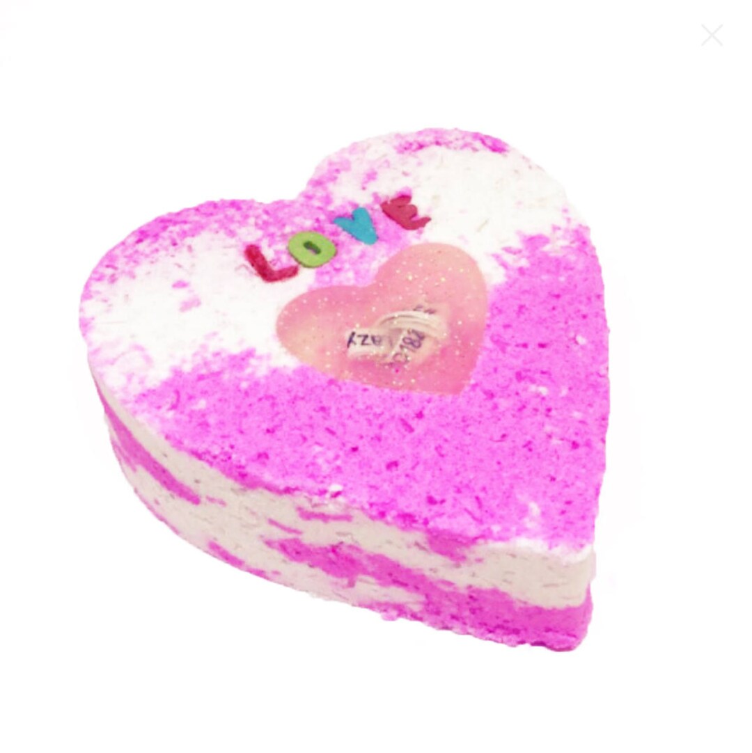 Pink or Blue Personalised Hidden Message and Name 5oz Heart Bath Bomb ...