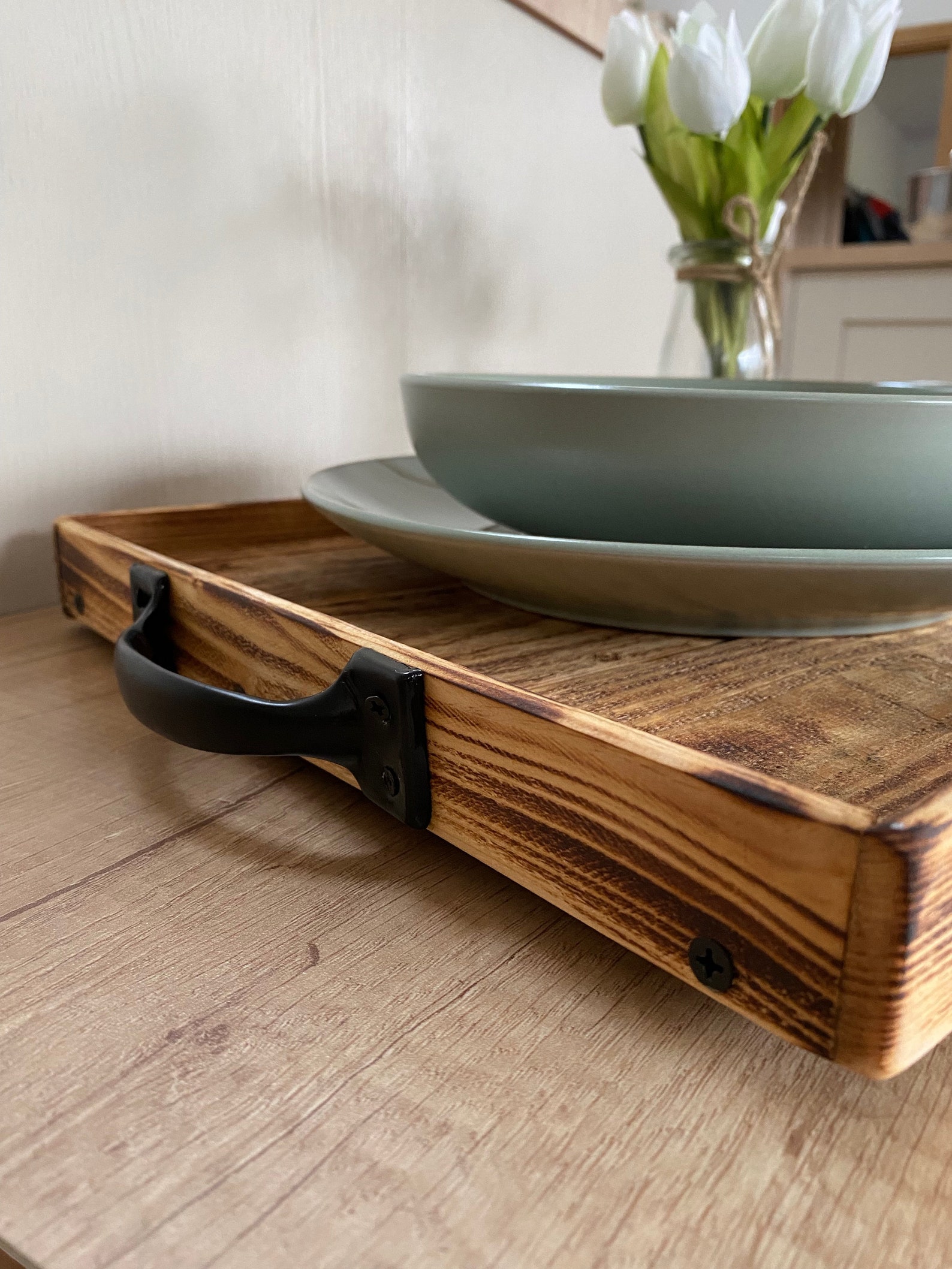 Two Rustic Reclaimed Wooden Trays, Garden Tray, Handcrafted Pallet Wood ...