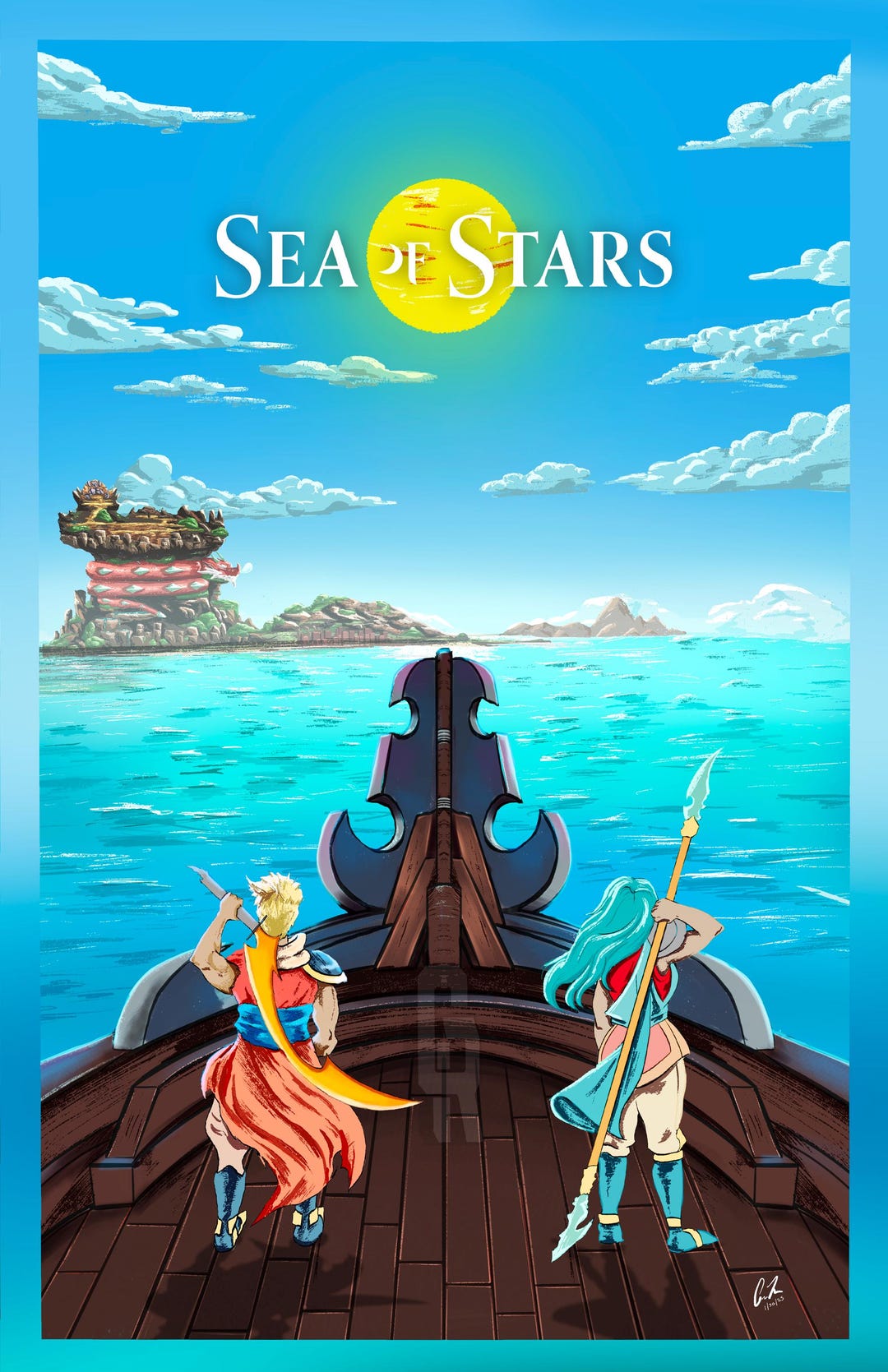 Sea of Stars (day) Art Print | Video Game Art | Indie Game Art | Valere ...