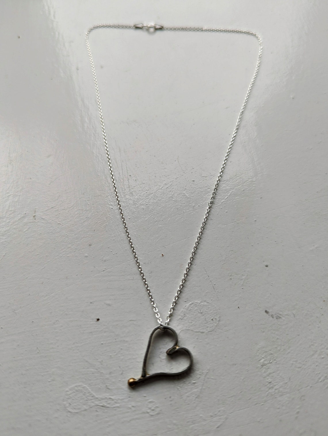 Handmade Sterling Silver and Gold Pendant - Etsy