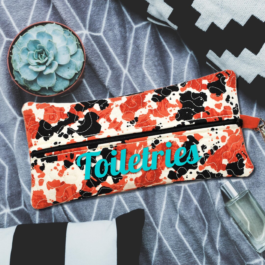 Personalized Western Style Pencil Case Longhorn Cow Print Monogram ...