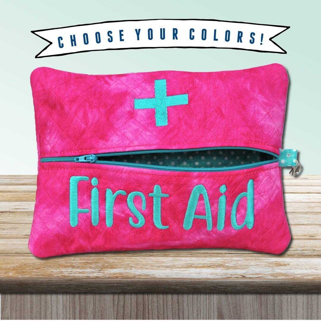Personalized First Aid Med Pouch With Custom Colors and Text, Available ...