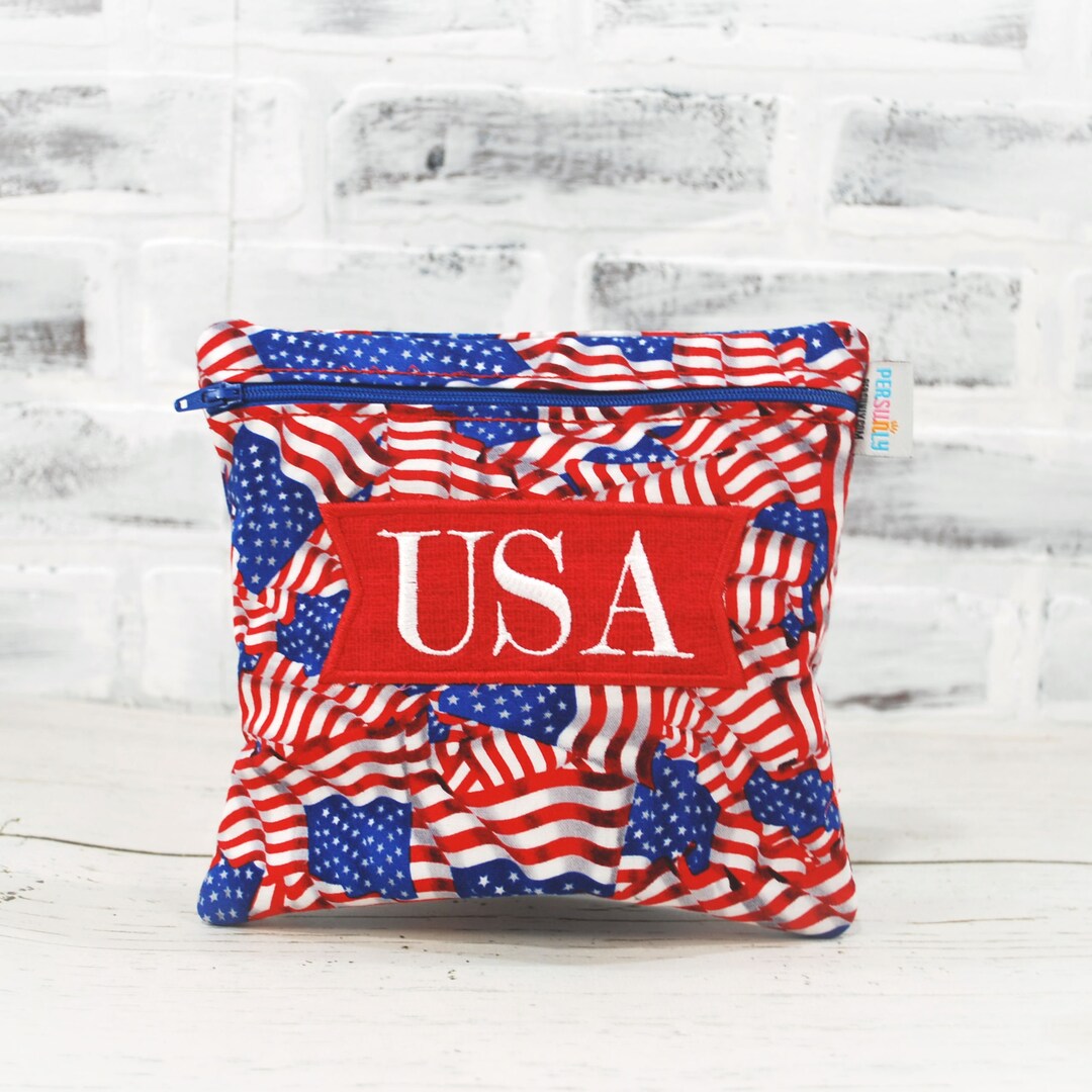 Personalized Reusable Food Safe Bag Patriotic American Flag USA Merica ...