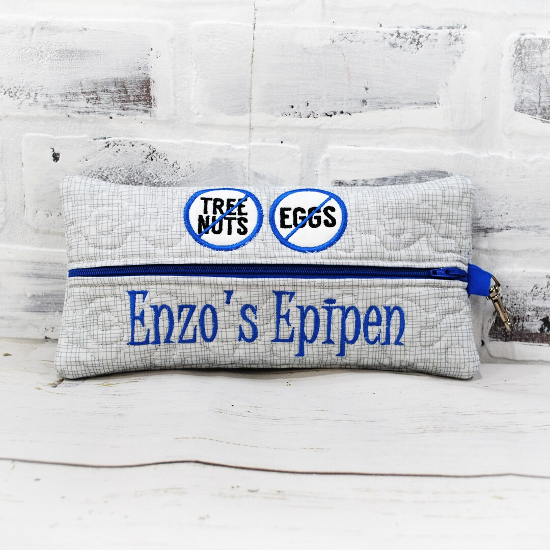 Gray Royal Blue Personalized Emergency Medication Pouch Comes in 3 ...