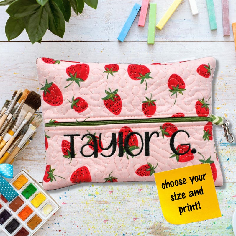 Preppy Pencil Case - Etsy