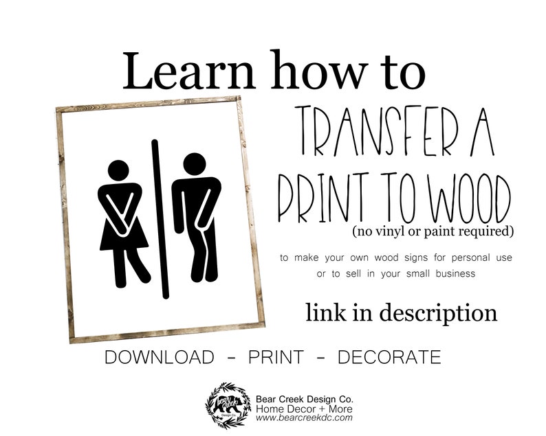 Funny Restroom Sign Printable: Pee Symbol Bathroom Decor (digital ...