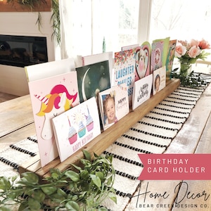 Birthday Card Holder, Card Organizer Greeting Card Display Christmas ...