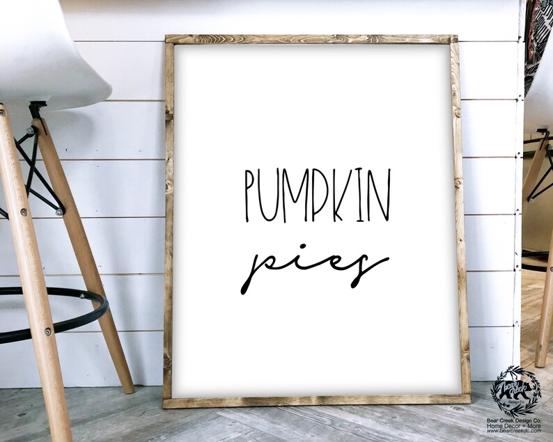 Autumn Skies Pumpkin Pies Sign / Printable Fall Signs / Fall - Etsy