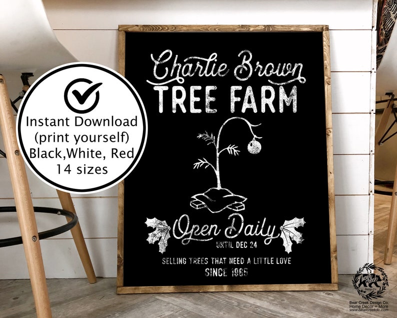 Charlie Brown Sign Charlie Brown Printable Funny Christmas | Etsy