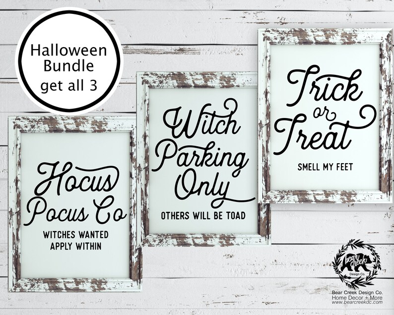 Printable Halloween Sign Hocus Pocus Sign Witch Sign Trick or - Etsy
