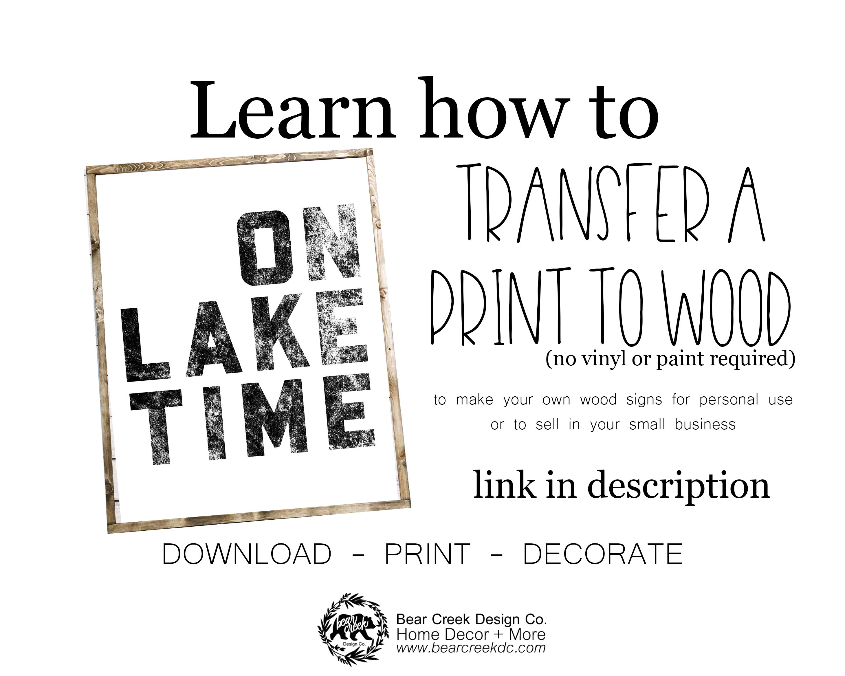 On Lake Time Sign Printable Download Nautical Lake House Sign - Etsy