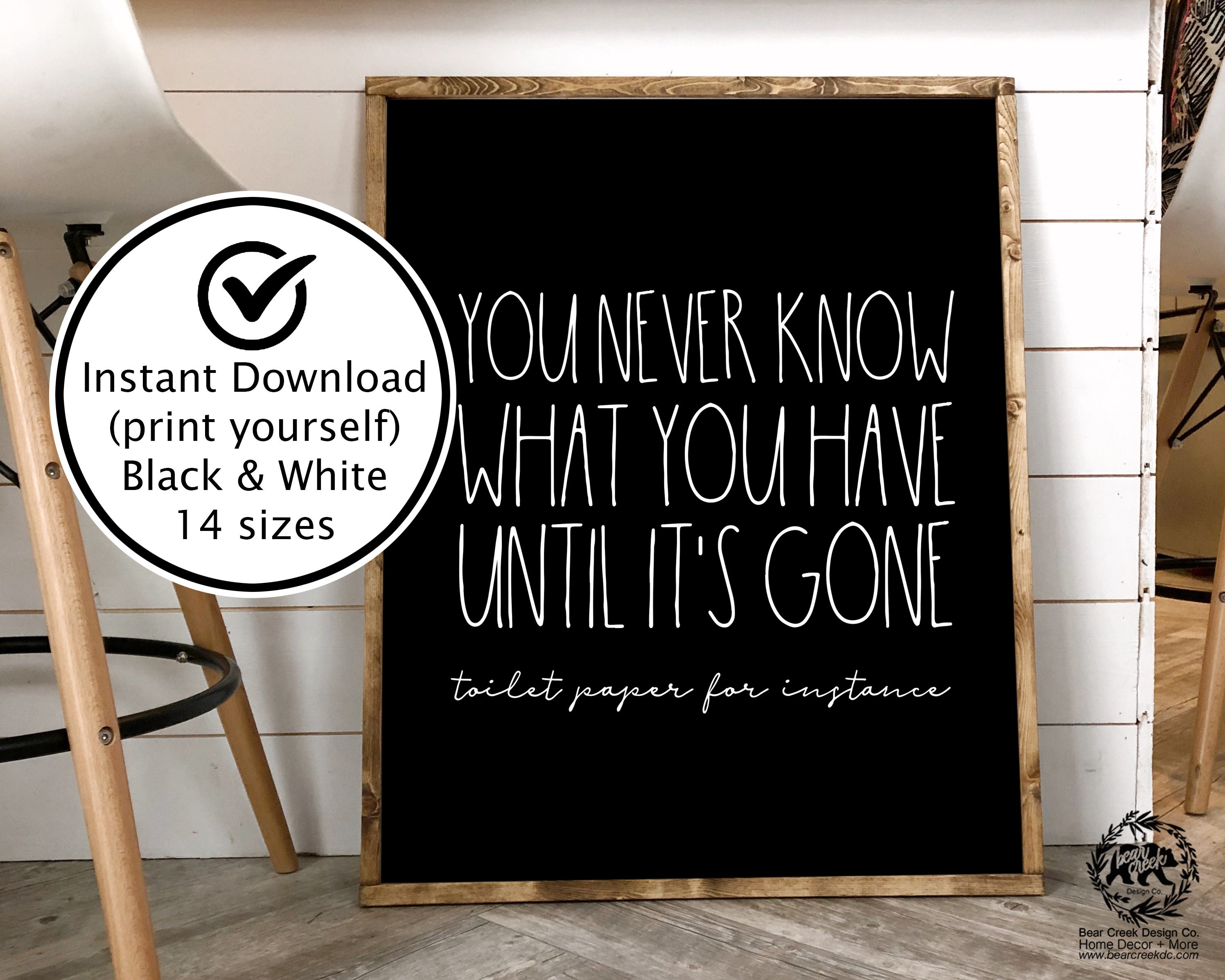 You Never Know What You Have Until It's Gone Toilet Paper | Etsy